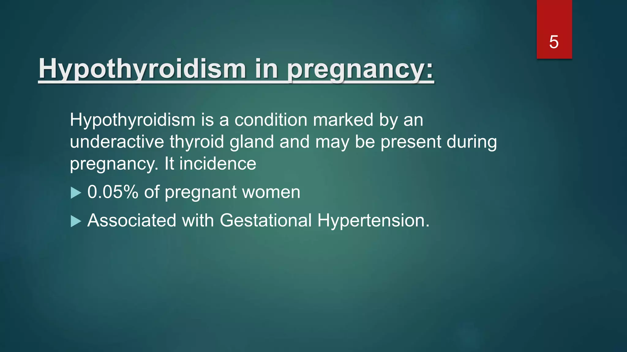 Thyroid Disorder in Pregnancy | PPTX