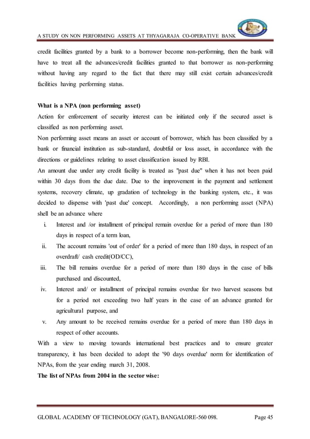 Thyagaraj co operative bank project report | PDF