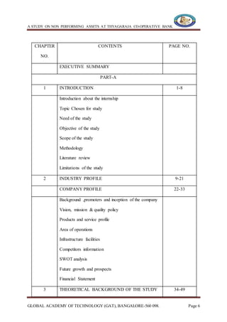 Thyagaraj co operative bank project report | DOCX