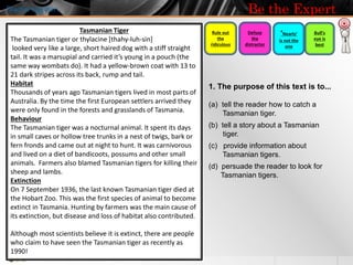 Thylacine quiz | PPT