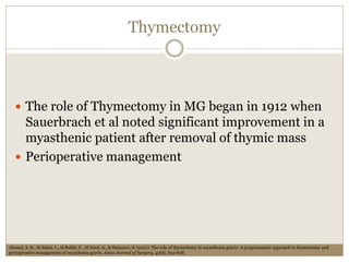 Thymectomy Perioperative Management of Myasthenia Gravis.pptx