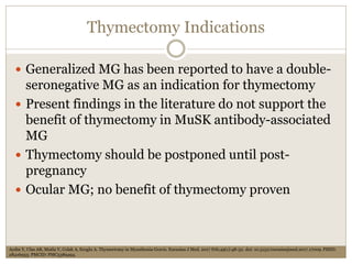 Thymectomy Perioperative Management of Myasthenia Gravis.pptx