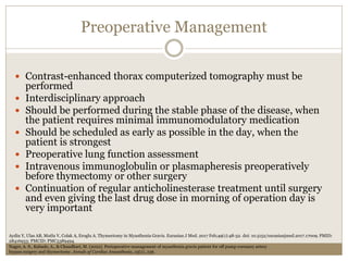 Thymectomy Perioperative Management of Myasthenia Gravis.pptx