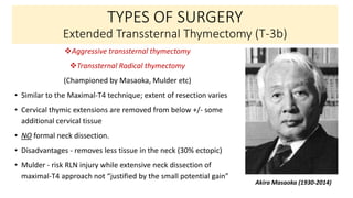 Thymectomy & Thymic Disorders - Clinical Implications, Multimodal and ...