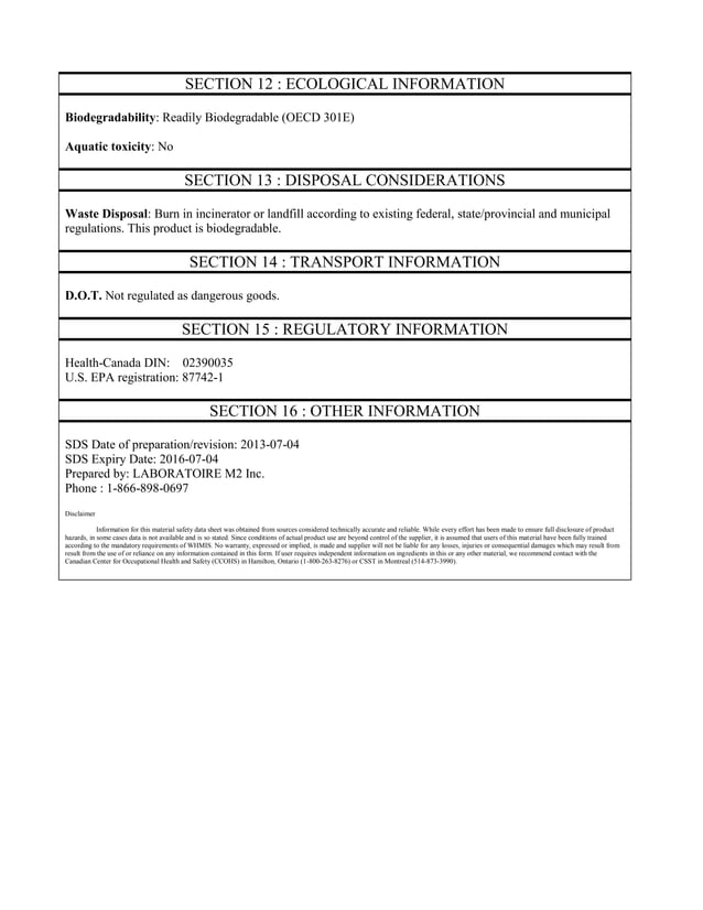 Thymox disnfectant-spray-sds-en-v1-1-4-juillet-2013 | PDF