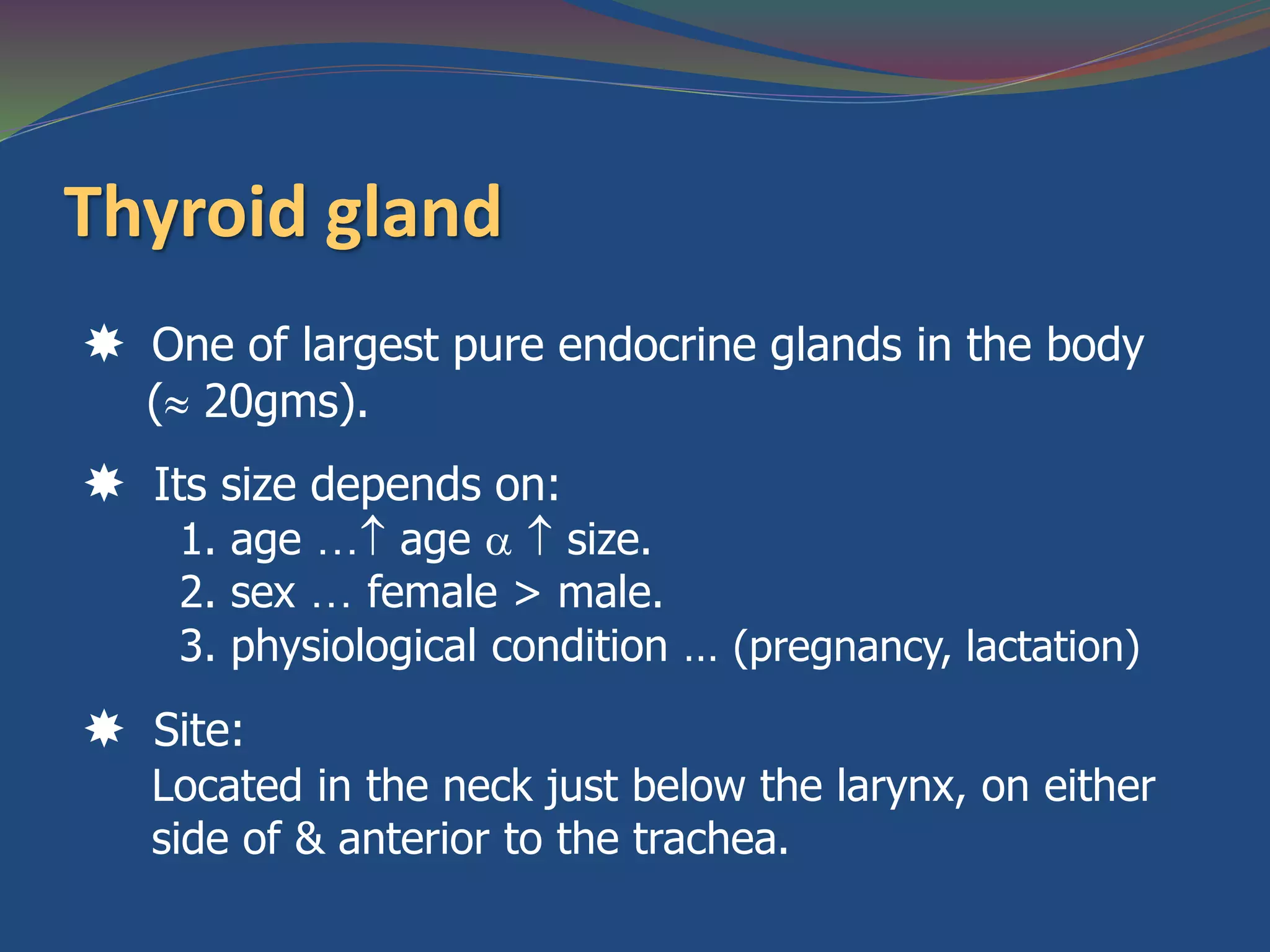 Thyriod gland anatomy physiology and pathology | PPTX