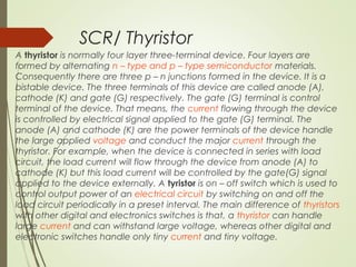 Thyrister/SCR | PPT