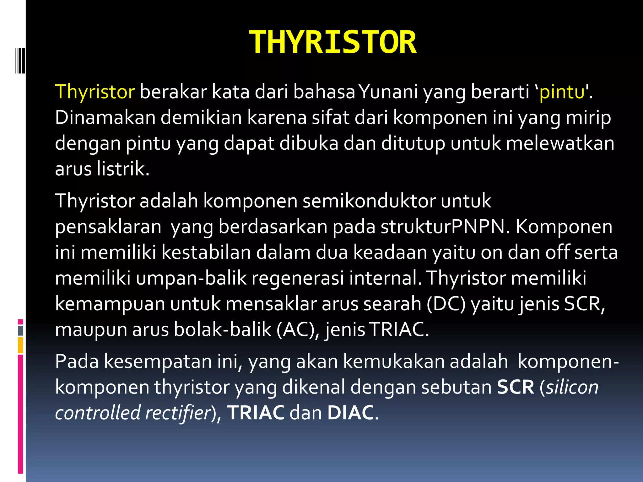 Thyristor | PPTX