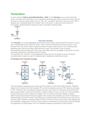 Thyristor basics | PDF