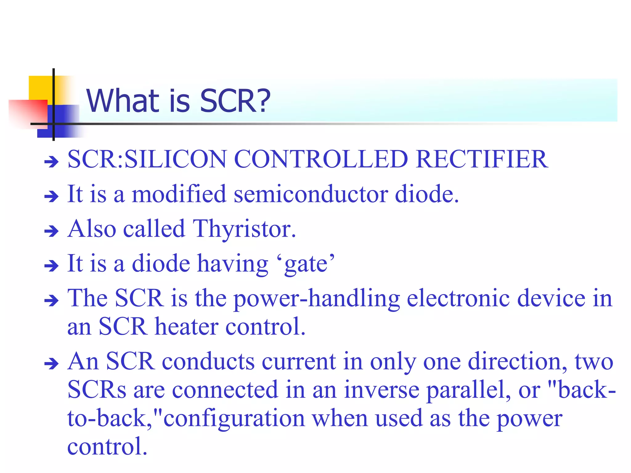 Thyristor controllers and solid state relay concept & applications | PDF