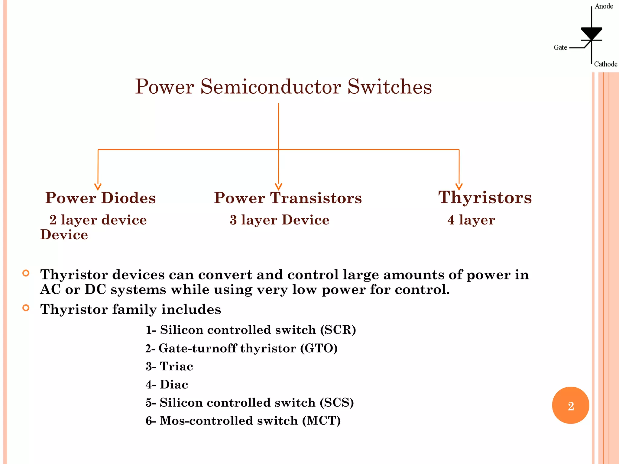 Thyristors,Commutayion of Thyristor, Power Electronics | PPT