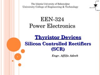 Thyristors,Commutayion of Thyristor, Power Electronics | PPT