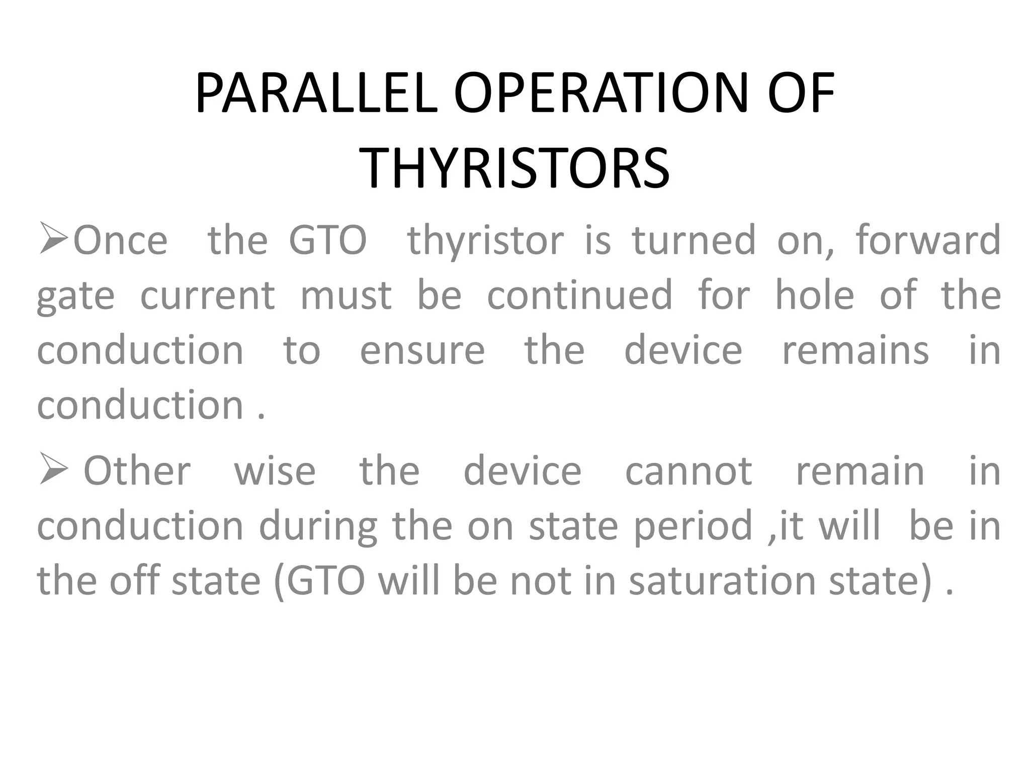 Thyristors and its series and parallel combinations | PPTX