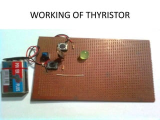 Thyristors and its series and parallel combinations | PPTX