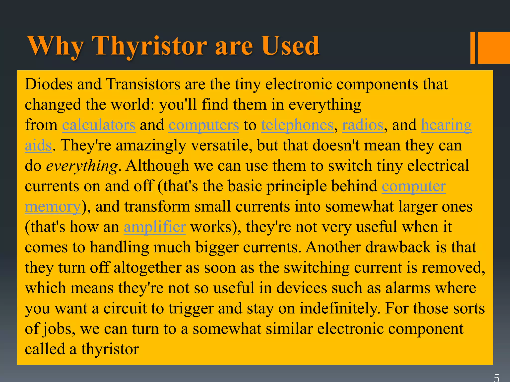 Thyristors, its types | PPTX
