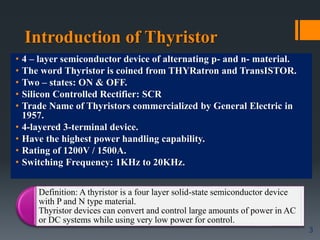 Thyristors, its types | PPTX
