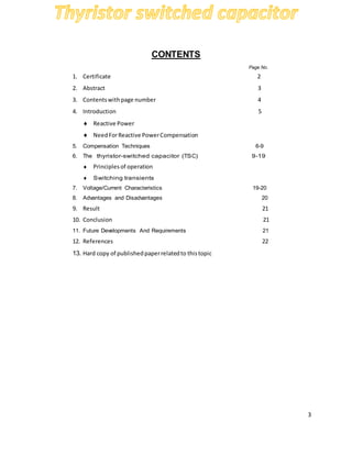 Thyristor switched capacitor | DOCX