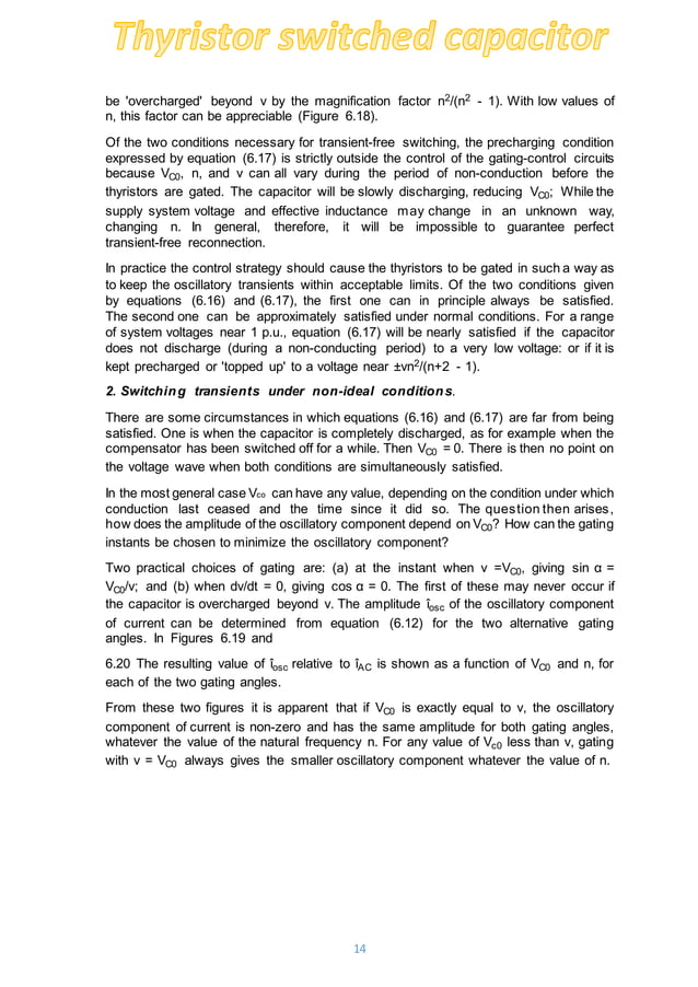 Thyristor switched capacitor