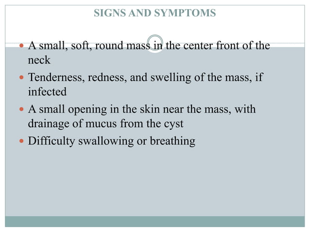 Thyroglossal duct cyst | PPTX | Thyroid Disorders | Endocrine and Metabolic Diseases