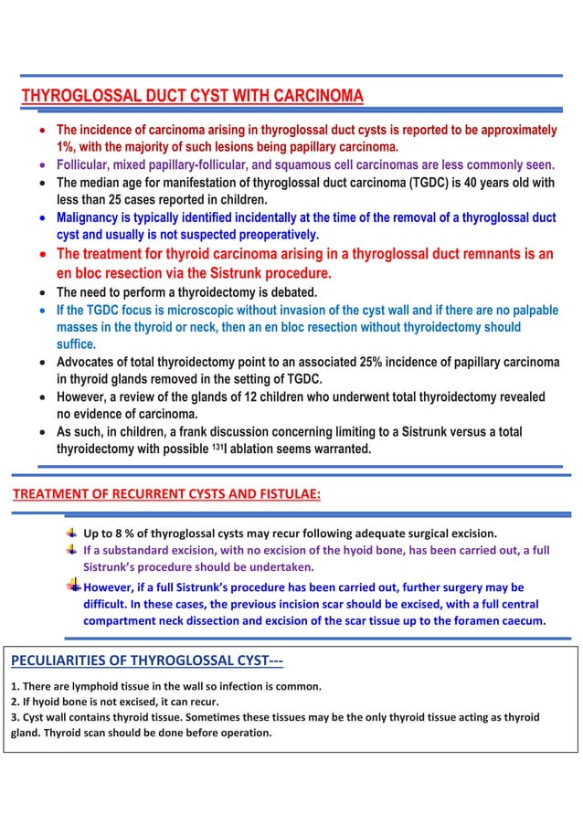 Thyroglossal duct cysts | PDF