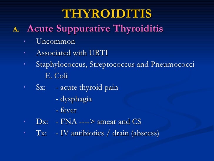 Acute Infectious Thyroiditis: Causes And Treatment – LNJE