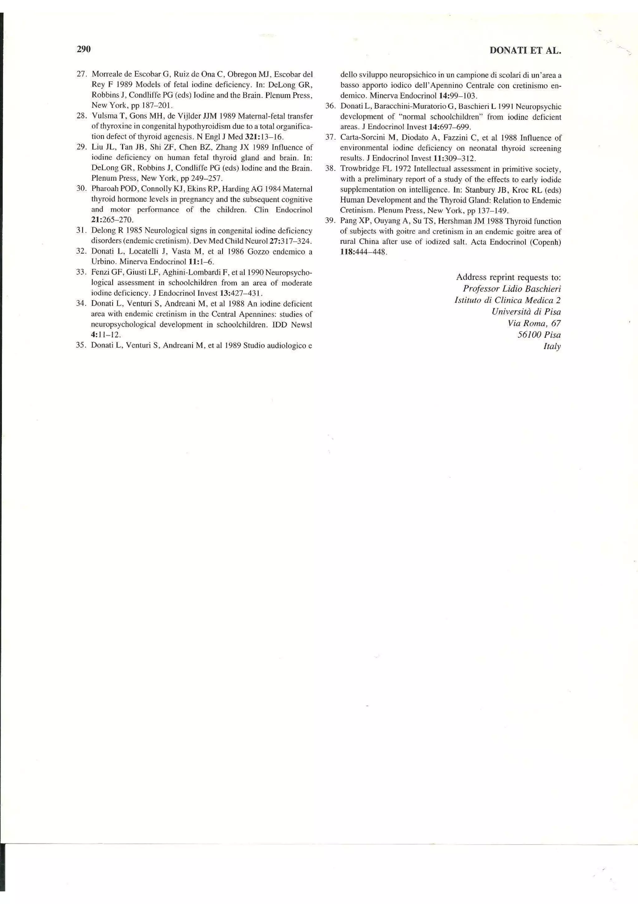 Clinical picture of endemic cretinism in central Apennines (Montefeltro ...