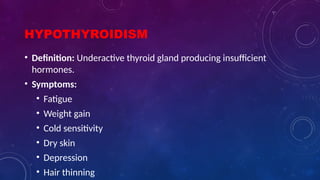 thyroid PREVENTION,TYPES AND ITS TREATMENT | PPTX