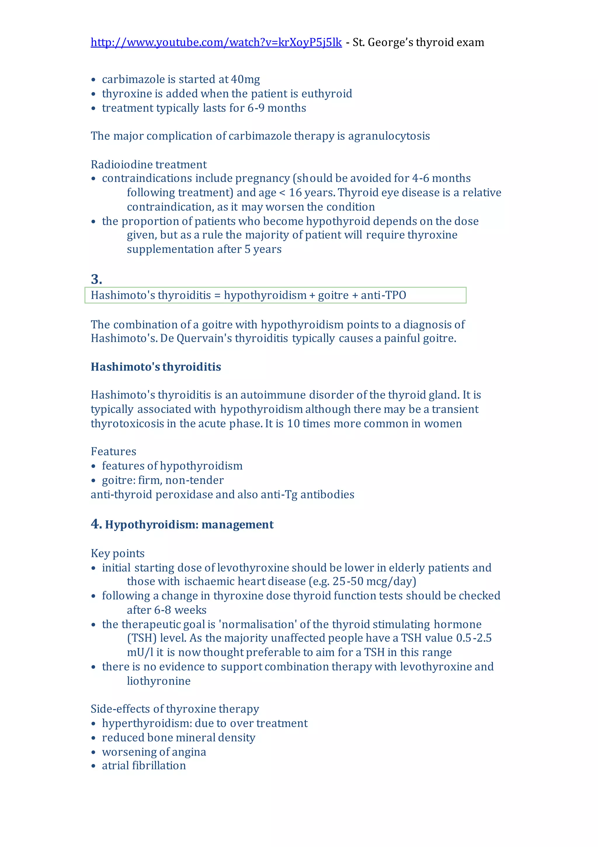 Thyroid Notes | DOCX
