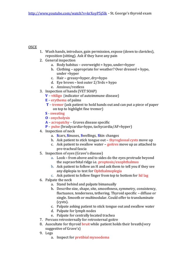 Thyroid Notes | DOCX