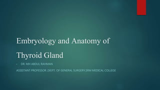 Thyroid Anatomy and embryology Simplified | PPTX