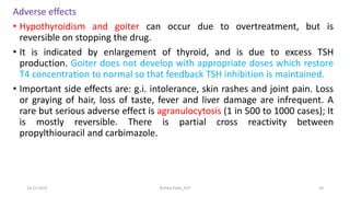 Drug use in Thyroid and Anti Thyroid analogue.pptx | Thyroid Disorders ...