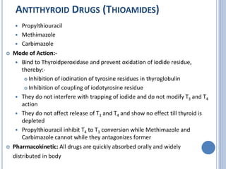 Thyroid and anti thyroid drugs | PPTX