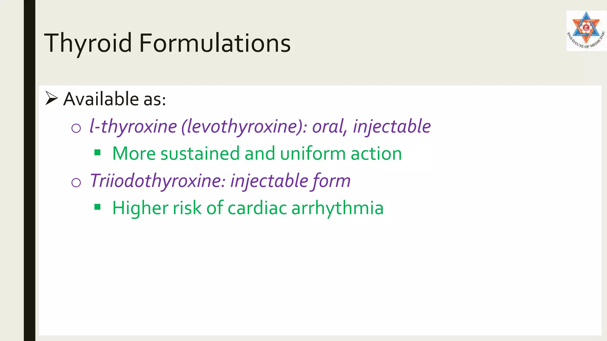 Thyroid and antithyroid drugs | PPTX