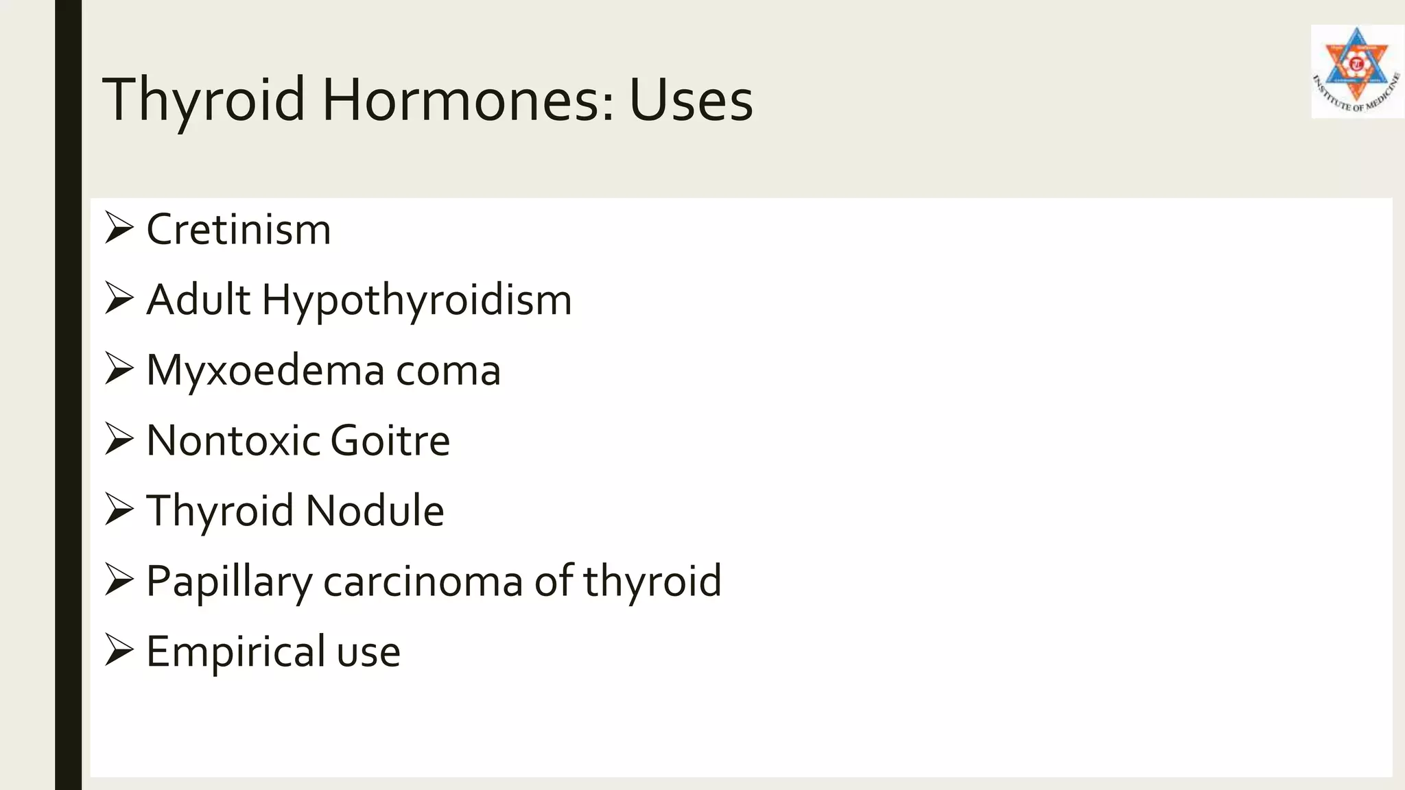 Thyroid and antithyroid drugs | PPTX