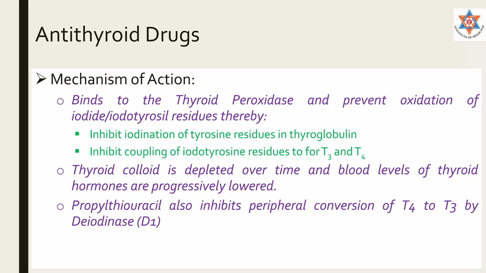 Thyroid and antithyroid drugs | PPTX | Thyroid Disorders | Endocrine ...