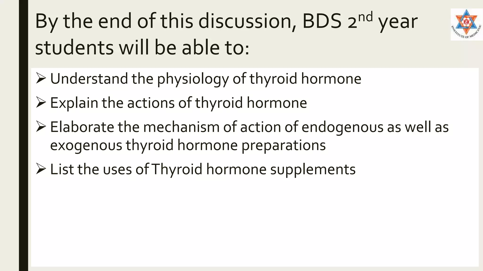 Thyroid and antithyroid drugs | PPTX