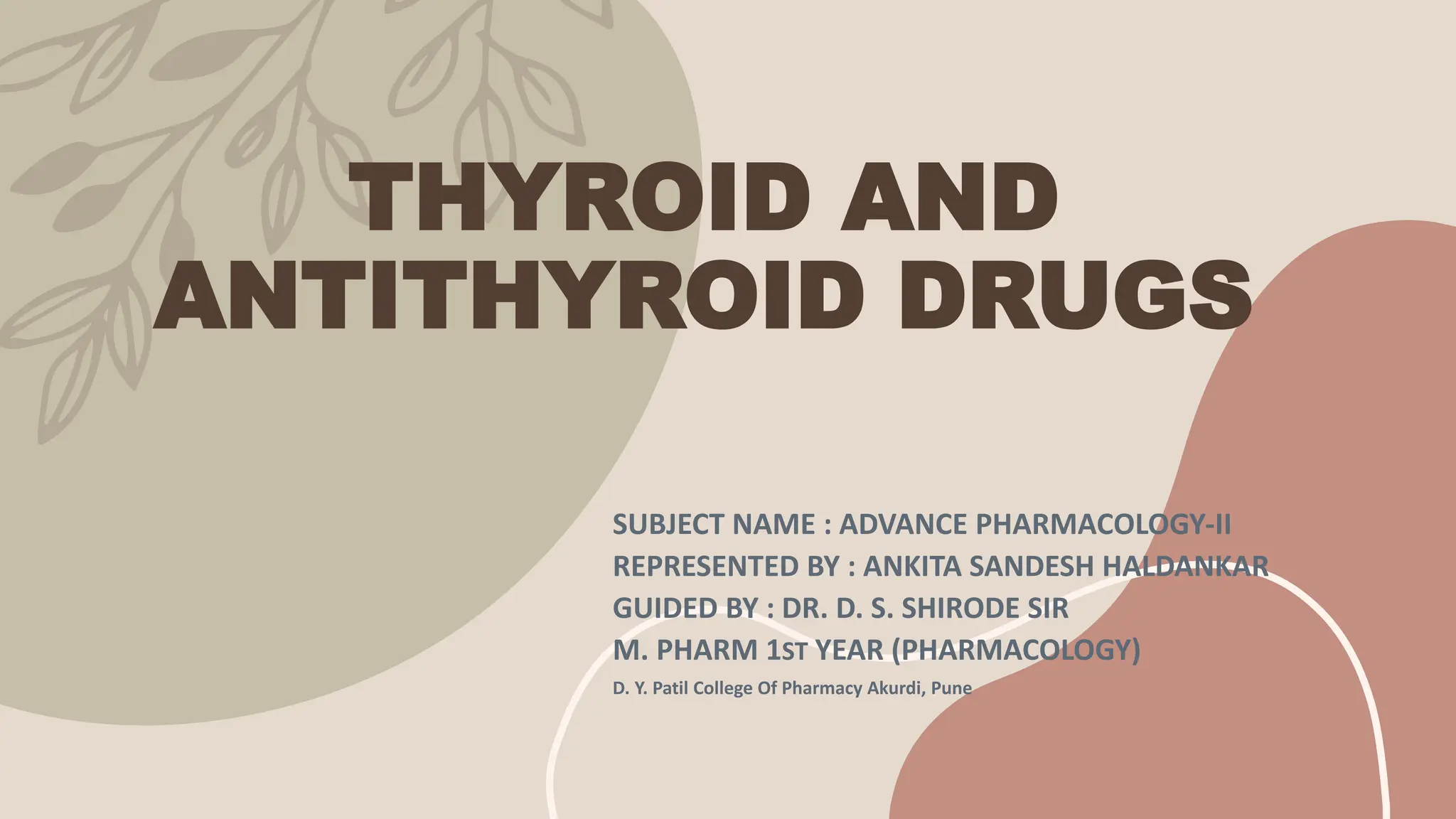 Thyroid and anti-thyroid drugs. Synthesis of thyroid hormone | PPTX