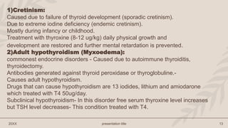 Thyroid and anti-thyroid drugs. Synthesis of thyroid hormone | PPTX