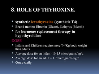 Thyroid and Anti thyroid drugs dept of Pharmacology | PPTX