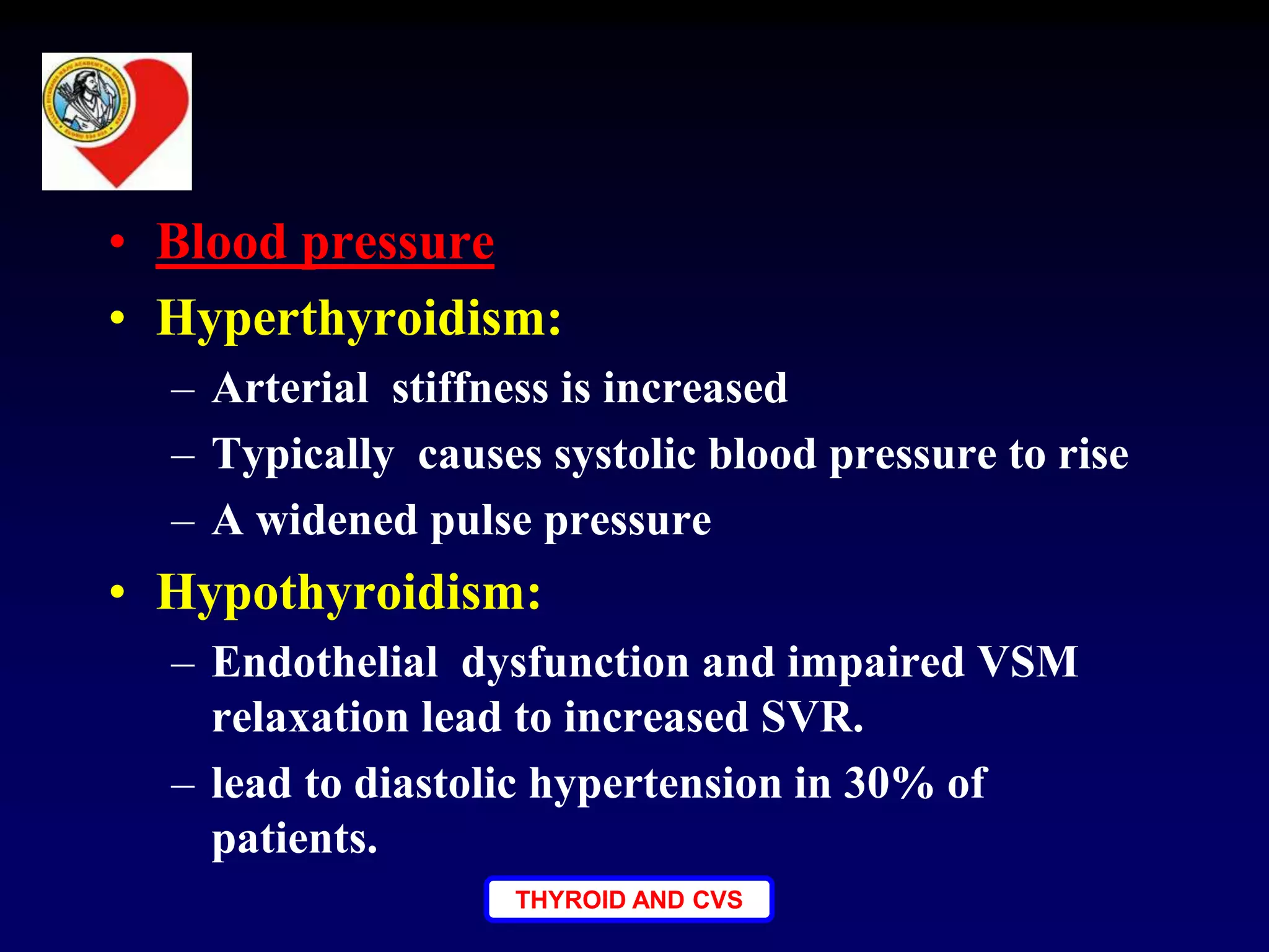 Thyroid and heart disease | PPTX