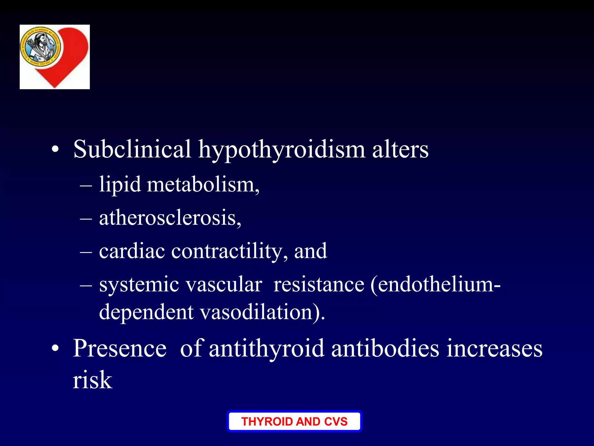 Thyroid and heart disease | PPTX
