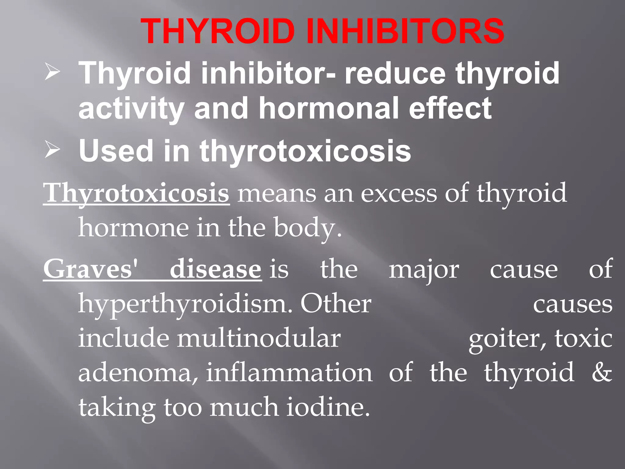 Thyroid & antithyroid drugs | PPT