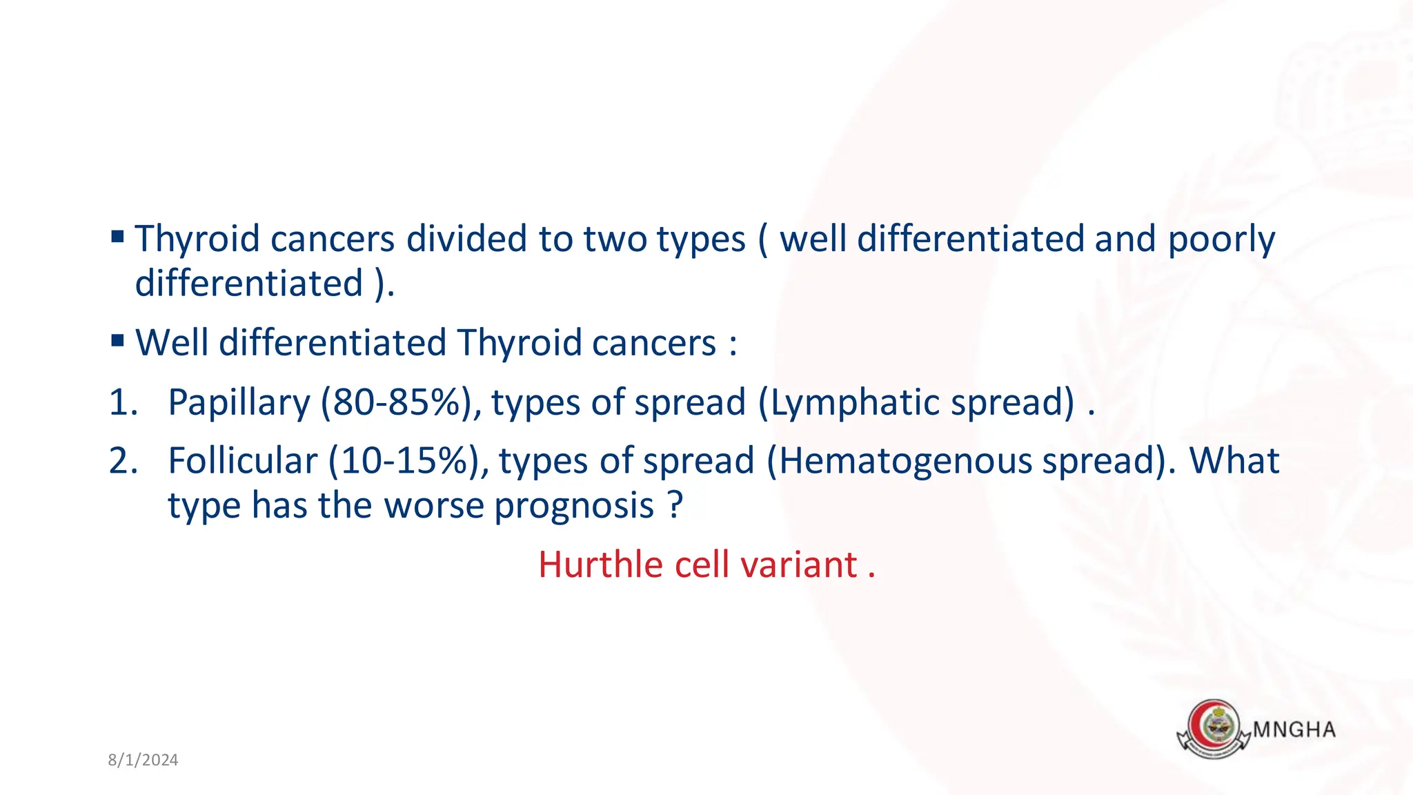 Thyroid cancer Lecture and radioactive iodine Therapy | PDF