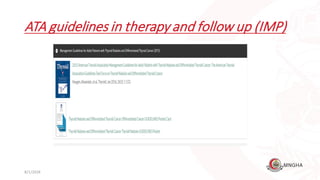 Thyroid cancer Lecture and radioactive iodine Therapy | PDF