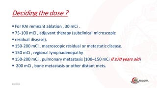 Thyroid cancer Lecture and radioactive iodine Therapy | PDF