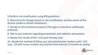 Thyroid cancer Lecture and radioactive iodine Therapy | PDF