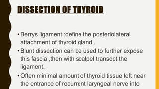 THYROID investigations and surgeries ppt | PPTX