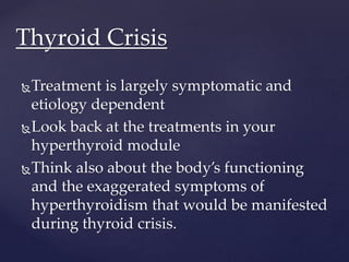 Thyroid Crisis definition, etiology .ppt