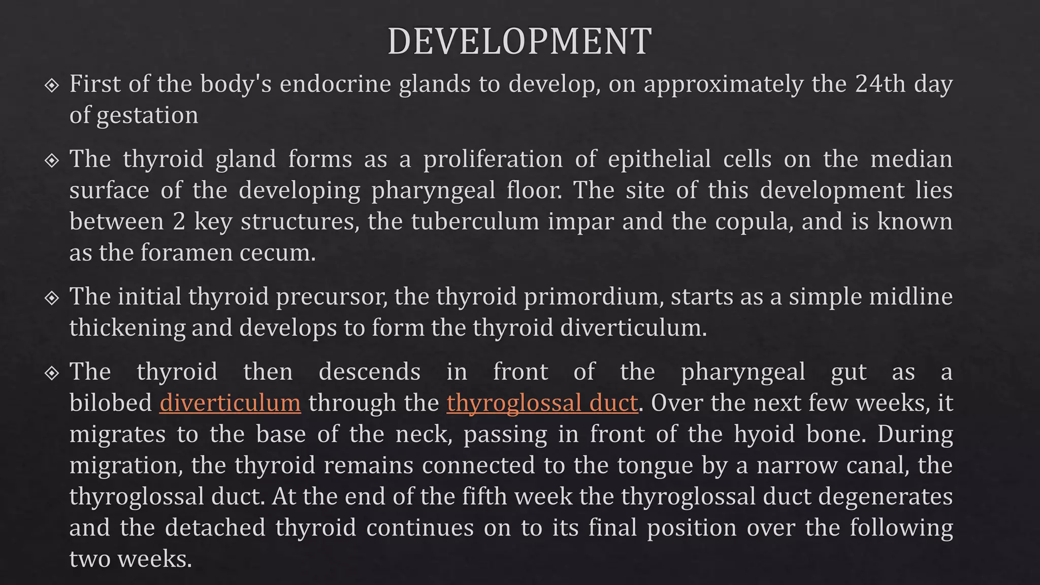 Thyroid development, physiology and hypothyroidism | PPTX