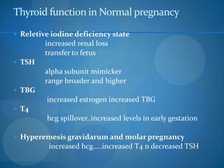 Thyroid disease in pregnancy | PPTX | Pregnancy | Reproductive Health